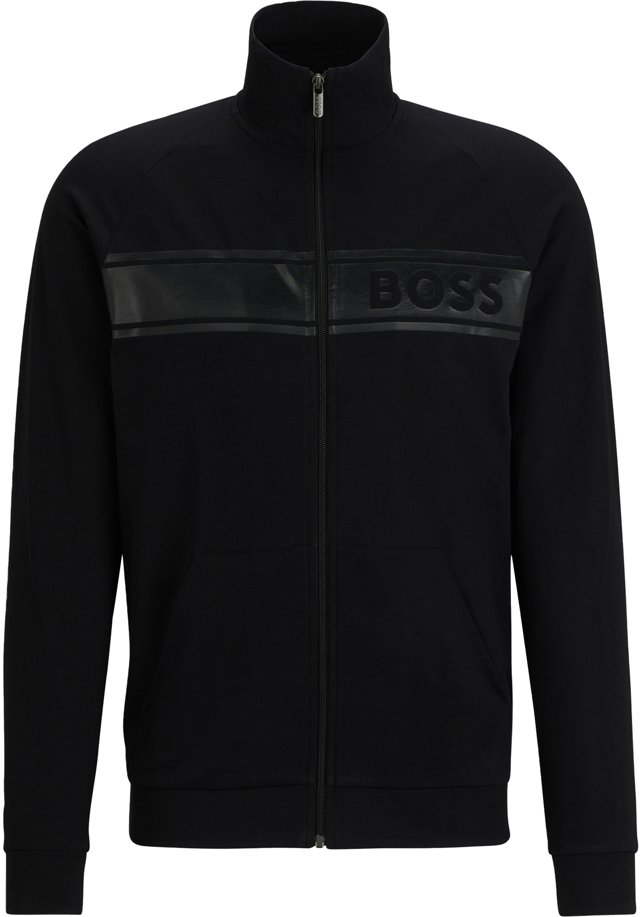 BOSS Authentic Jacket, heren lounge vest, zwart