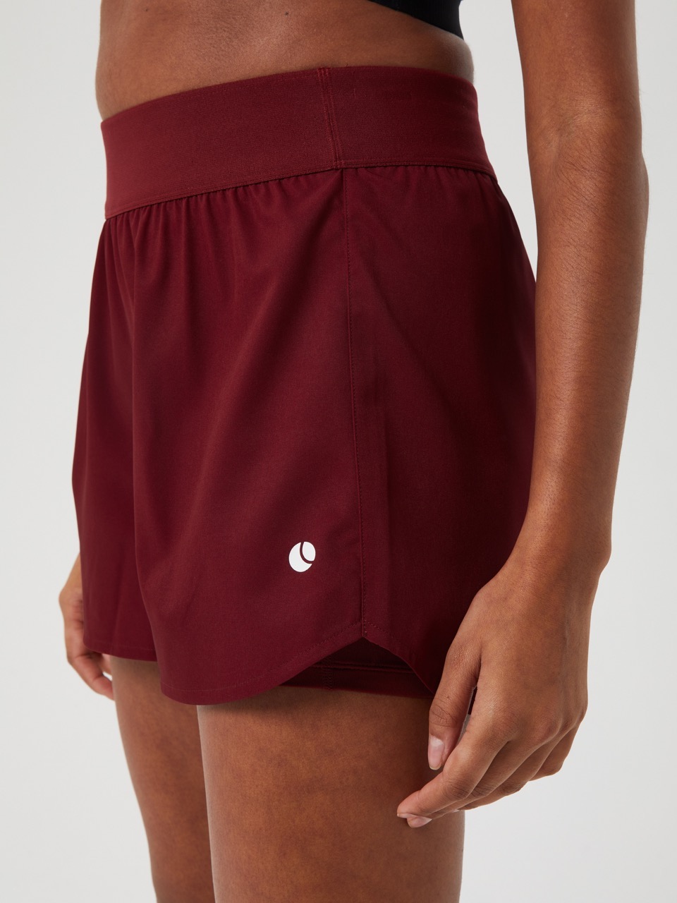 Bjorn Borg dames Ace Shorts 2 In 1, dames broek kort, donkerrood