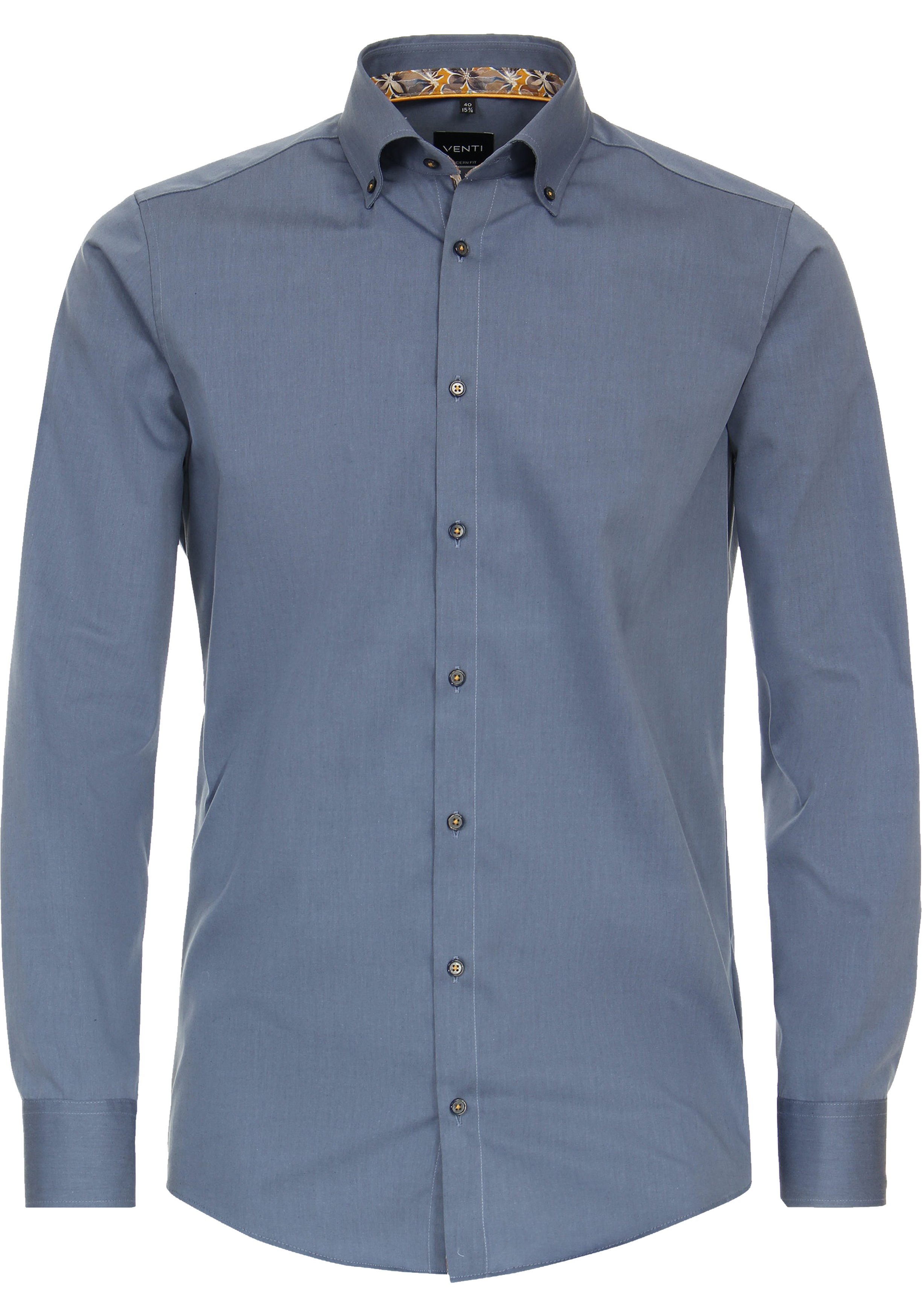 VENTI modern fit overhemd, popeline, blauw