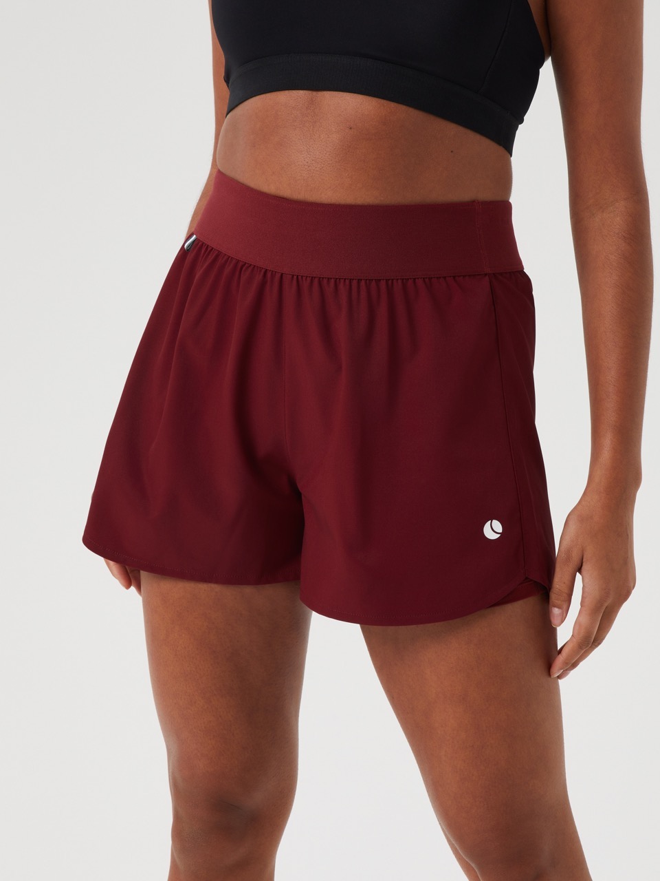 Bjorn Borg dames Ace Shorts 2 In 1, dames broek kort, donkerrood