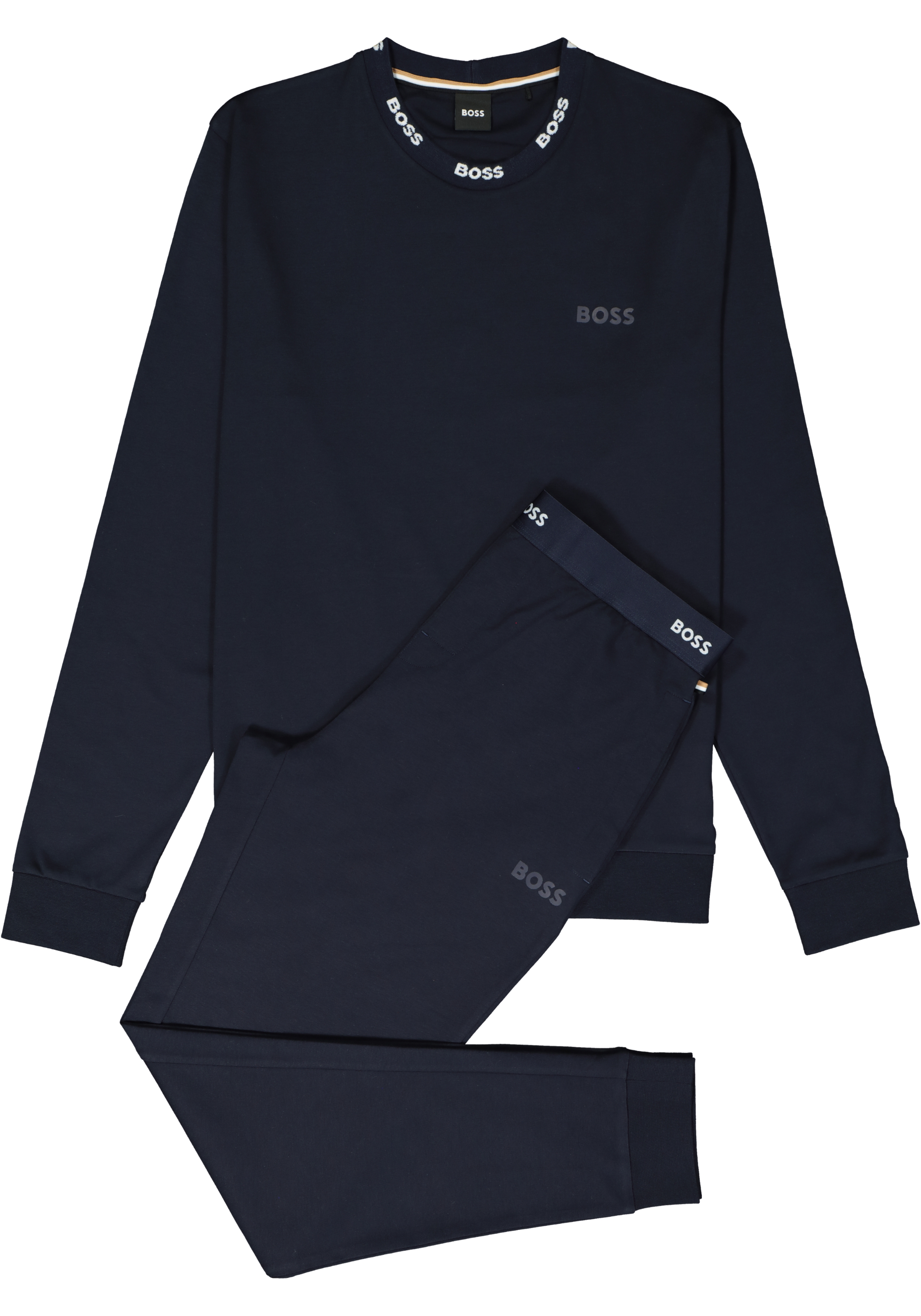 BOSS Long Set, heren lounge set, donkerblauw