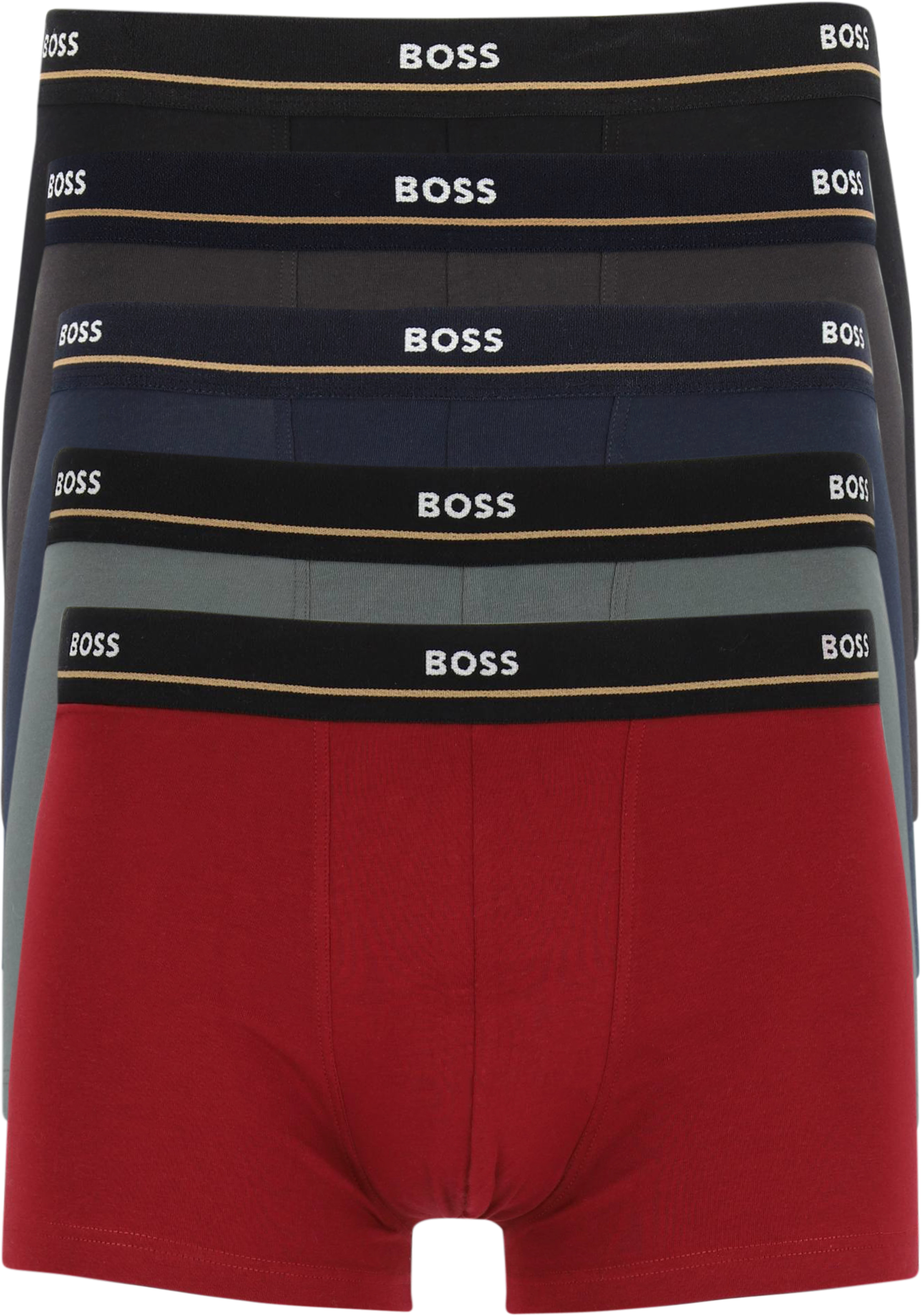 HUGO BOSS Essential trunks (5-pack), heren boxers kort, multicolor