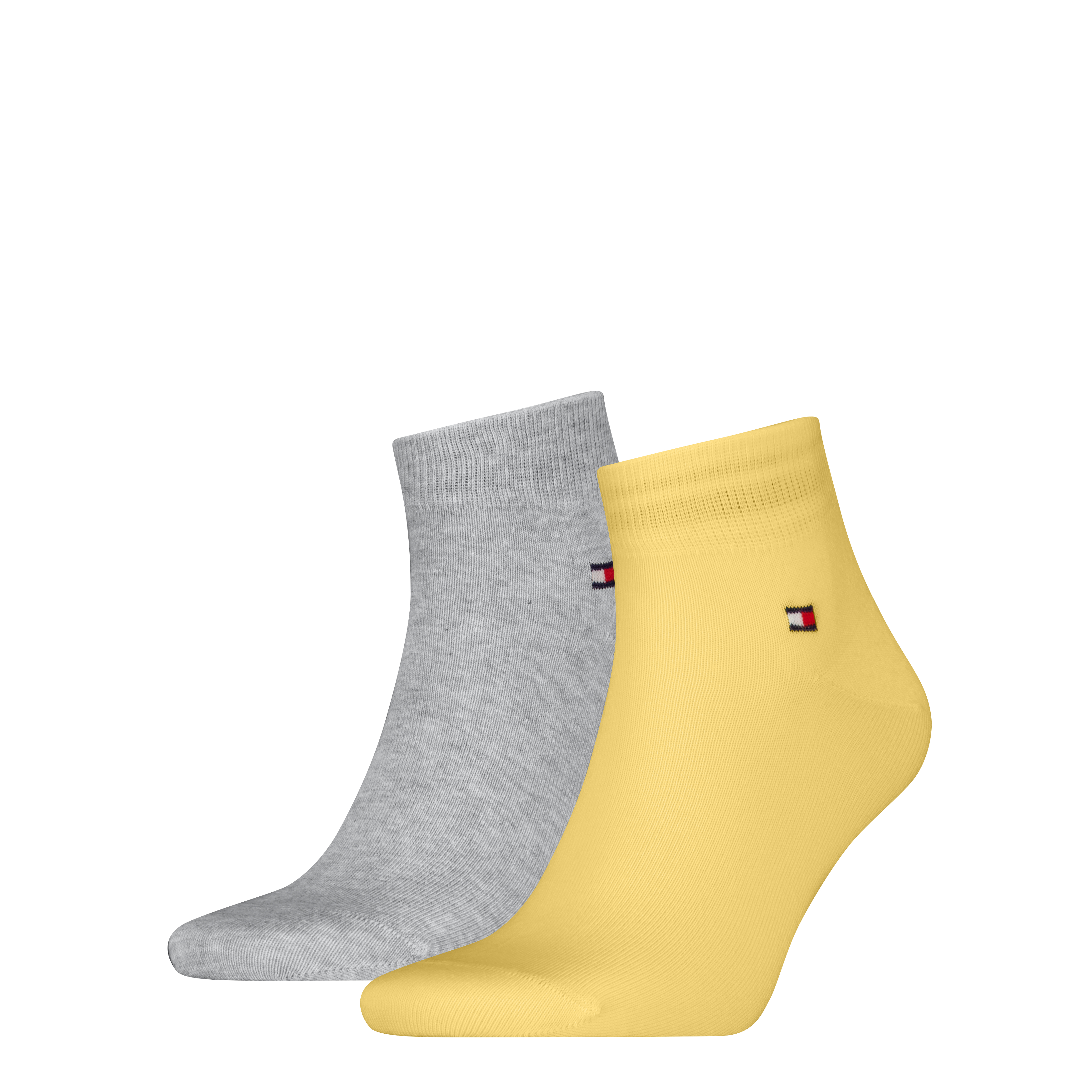 Tommy Hilfiger Quarter (2-pack), heren hoge enkelsokken, geel