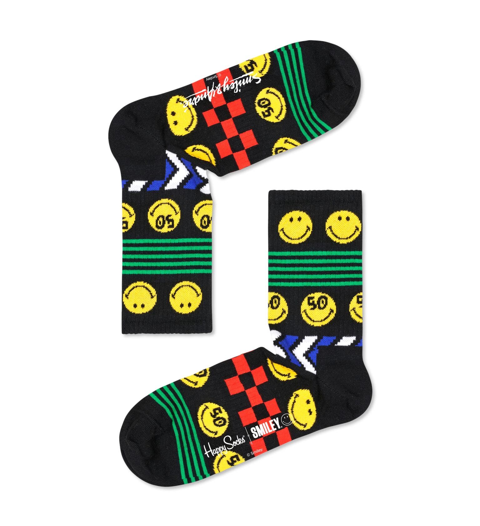 Happy Socks Smiley Stripes Collector's Edition Sock, hoge unisex ...