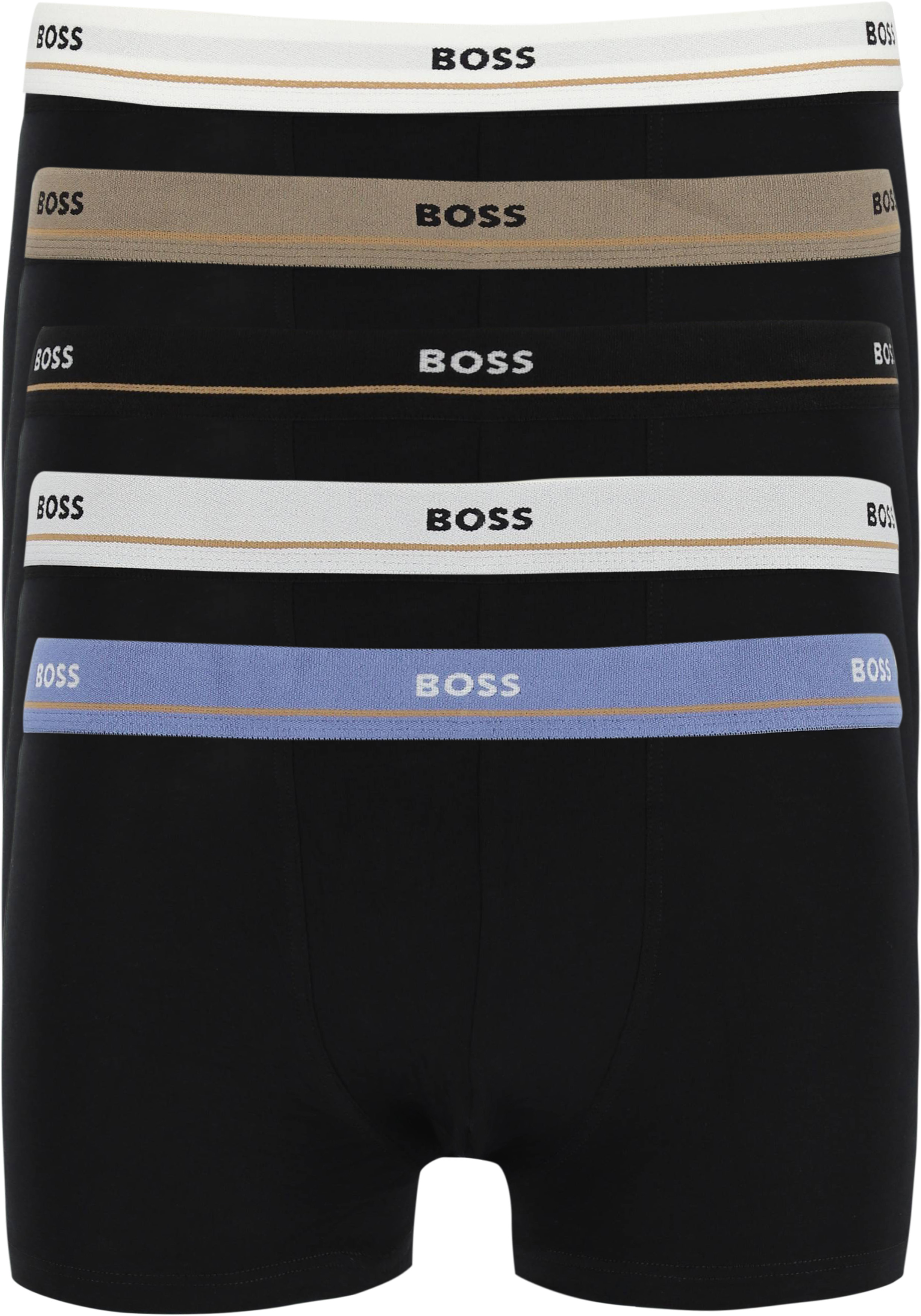 HUGO BOSS Essential trunks (5-pack), heren boxers kort, zwart met ...