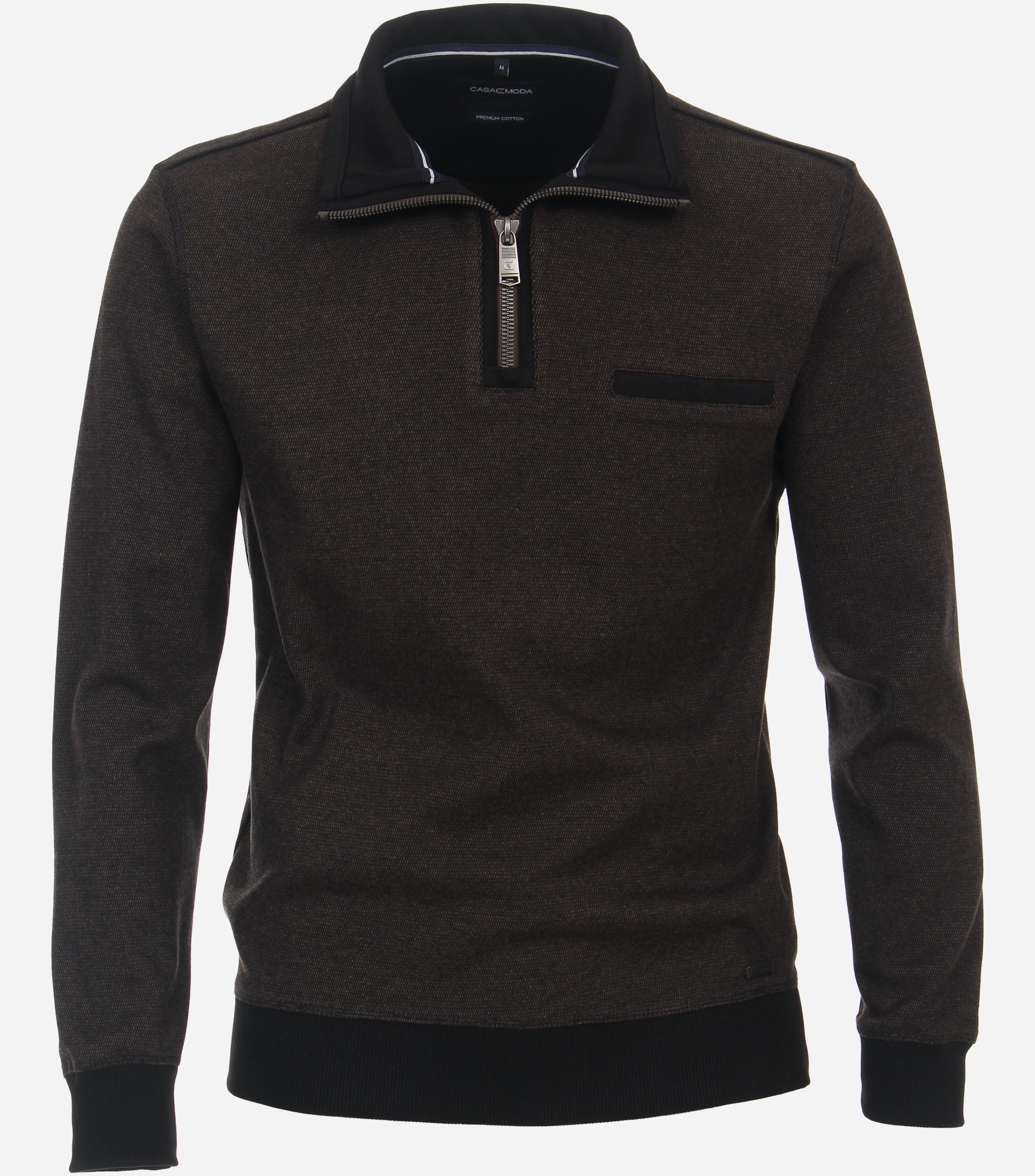 CASA MODA comfort fit schipperstrui, bruin melange