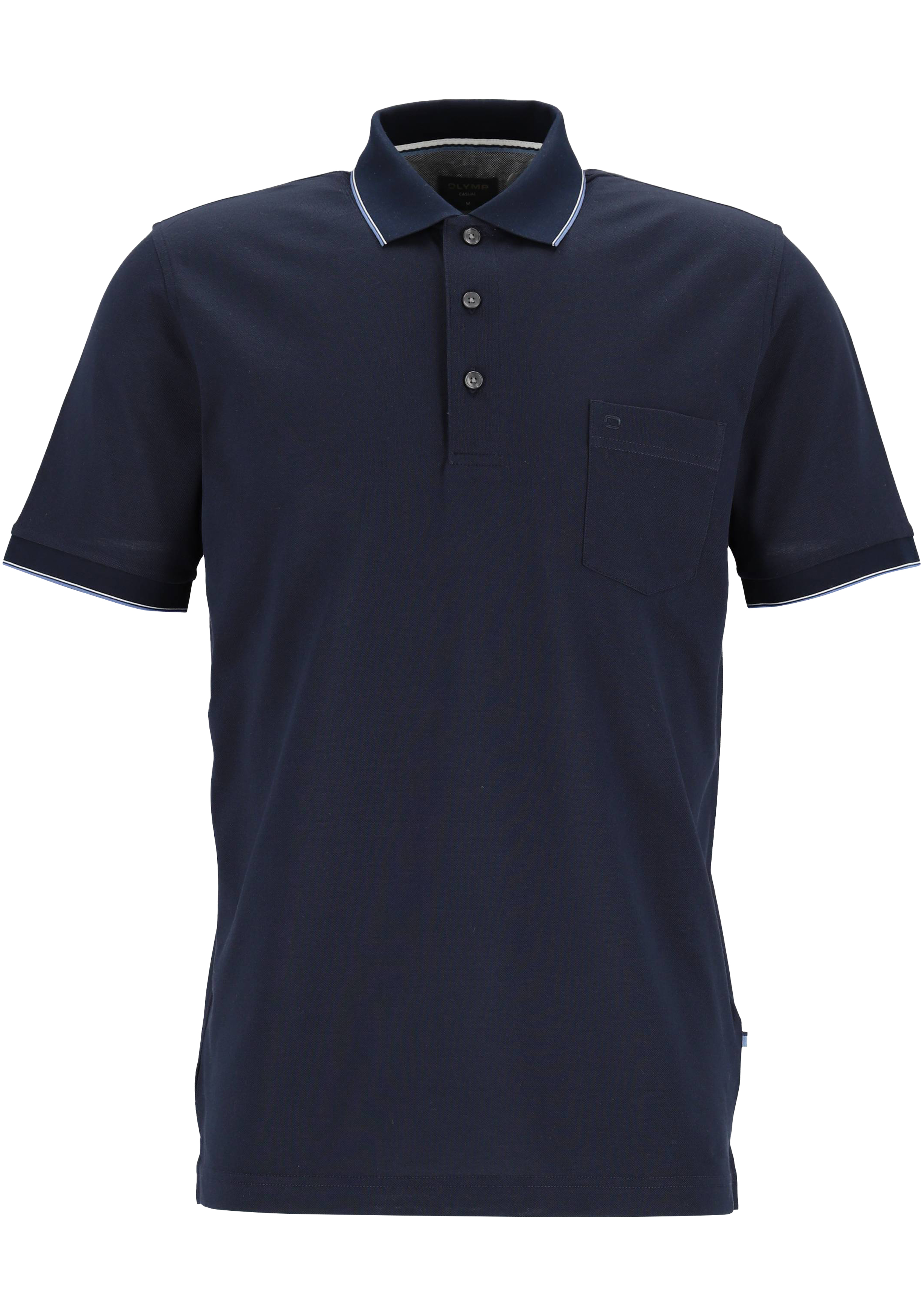 OLYMP Polo Casual, modern fit polo, marine blauw