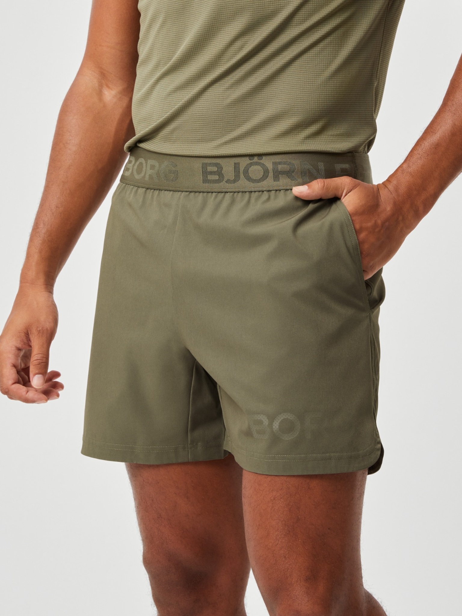 Bjorn Borg Short Shorts, heren broek kort, olijfgroen